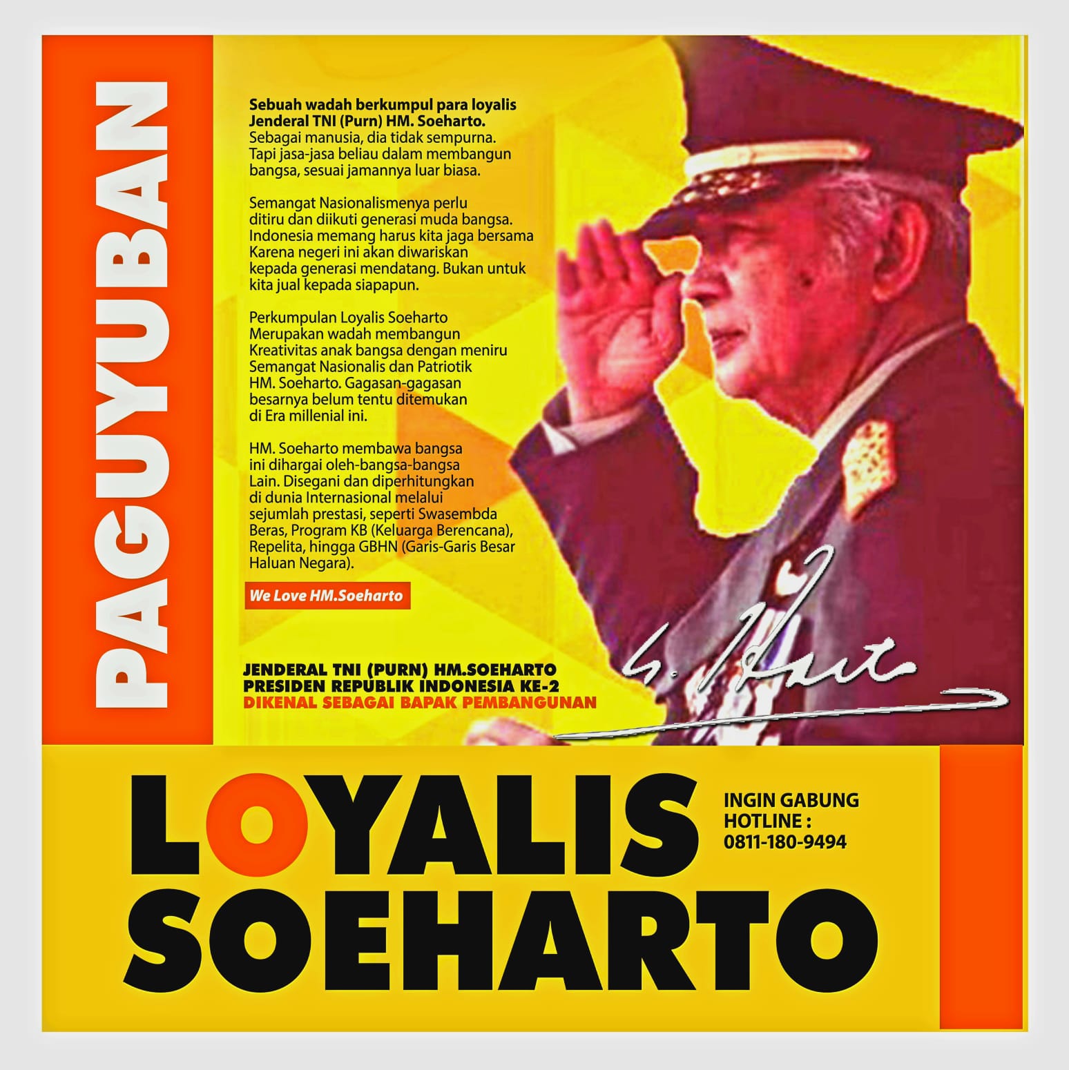Luncurkan Paguyuban Loyalis Soeharto, Ketum Parsindo Perkuat Partai ...